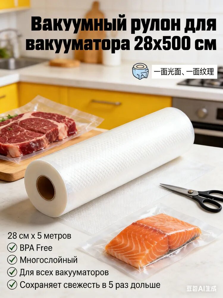 Вакуумный рулон для вакууматора 28х500 см