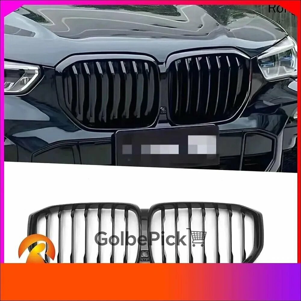 Решетка радиатора для BMW X5 G05 2020-2022 из ABS пластика матовый черный или белый цвет