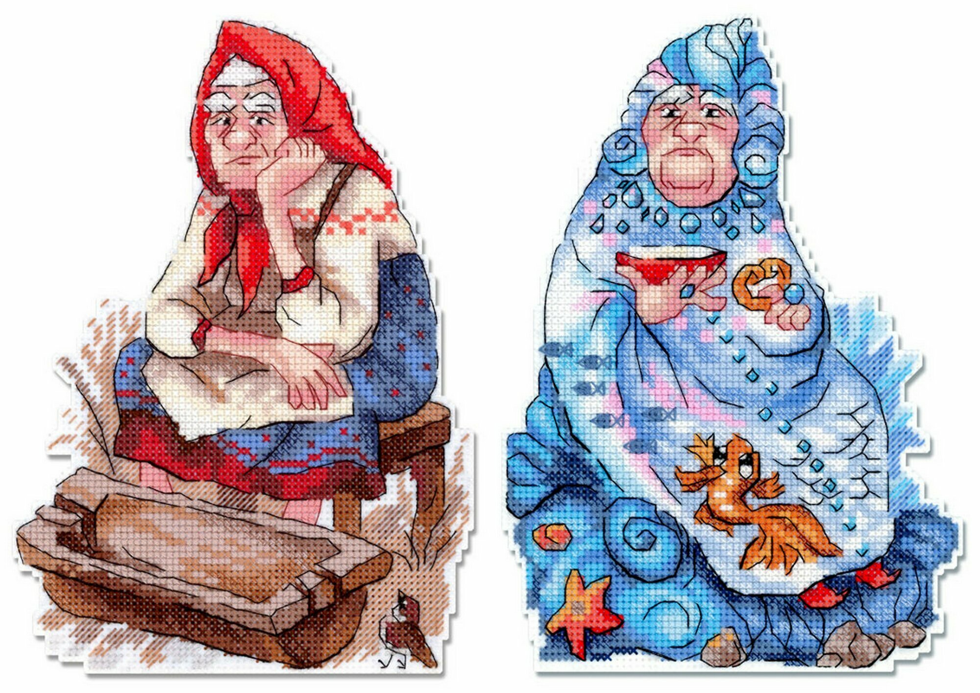 Вышивка У разбитого корыта 19x13 см.