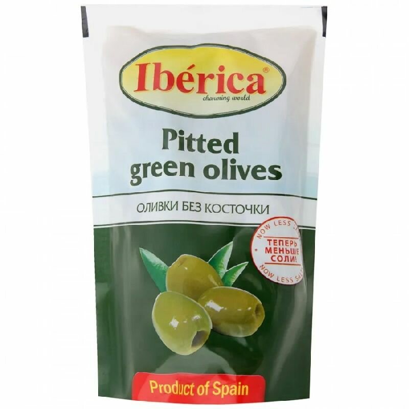 Оливки IBERIKA без косточки /дой-пак/ 170г