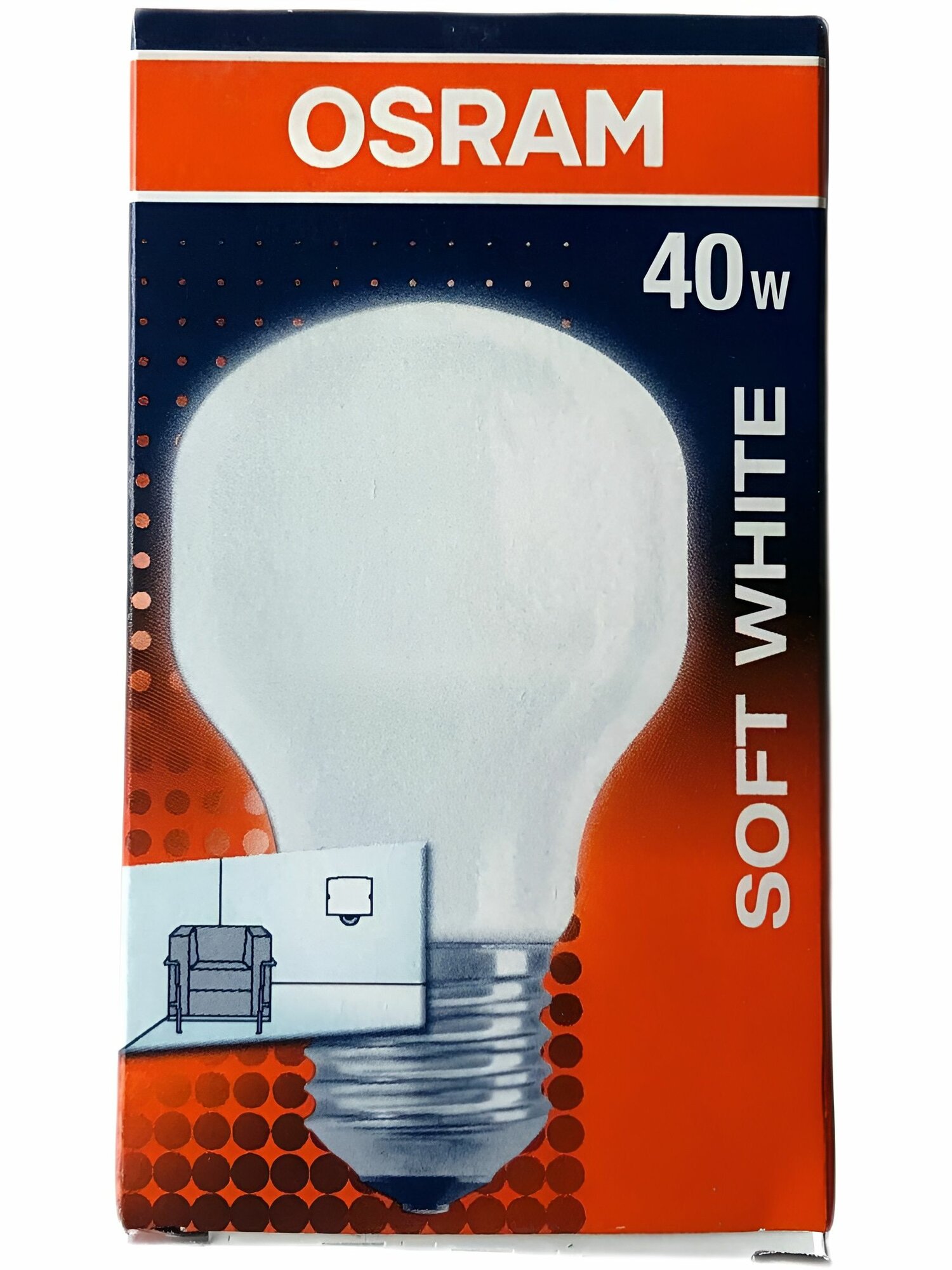 Лампа накаливания Osram E27 40W Soft White Франция