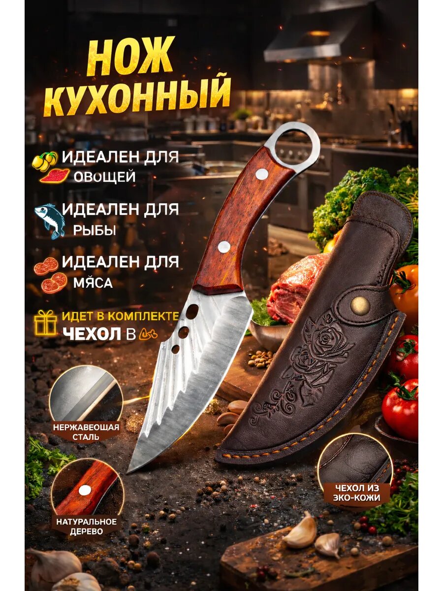 Сербский шеф нож кухонный обвалочный