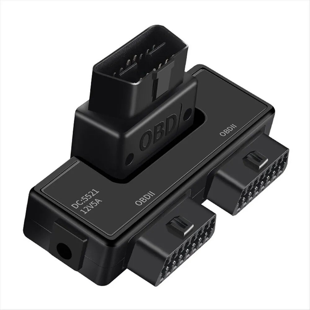 Разъем-адаптер OBD2 One, разделенный на два, соединительный кабель OBD для расширения.