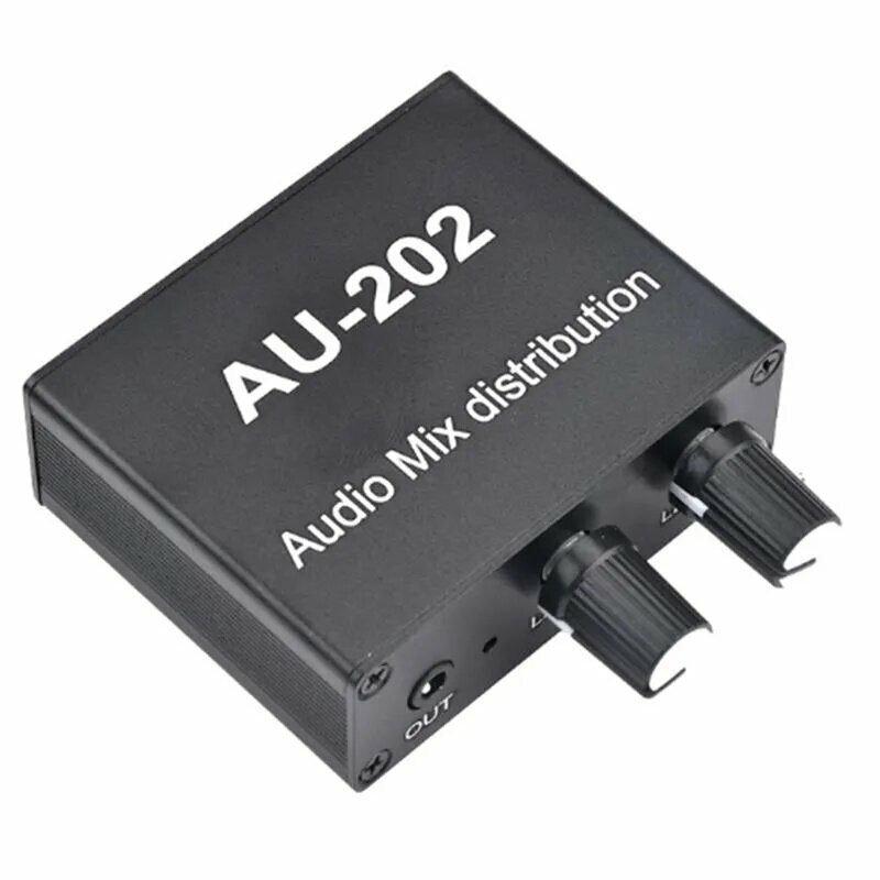 AU-202 2 входа 2 выхода стерео микшер аудио распределитель