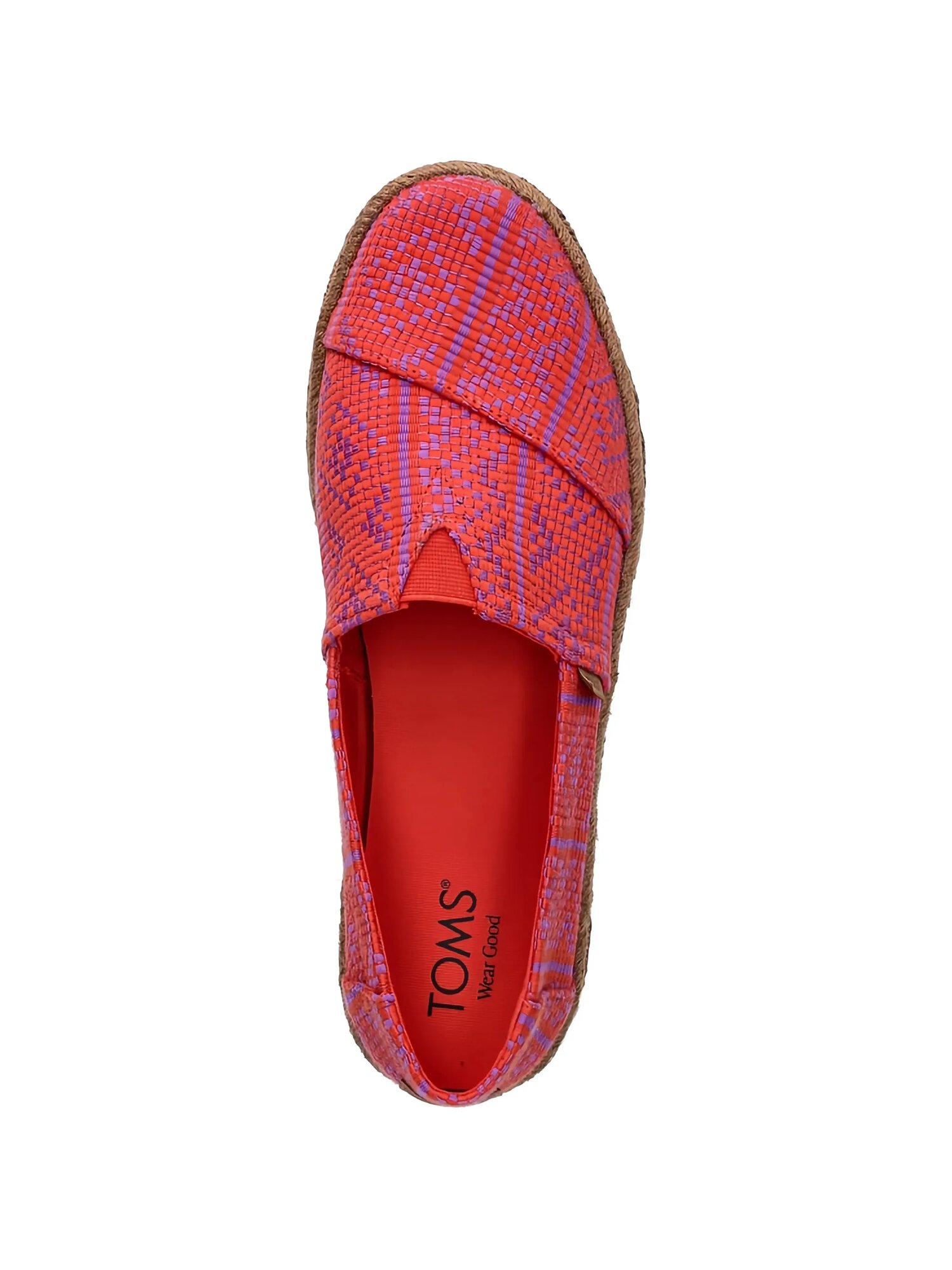 Эспадрильи TOMS Braided trim flat espadrilles, размер 36, red — фото 1