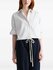 Рубашка TWP Striped-cropped shirt, размер M-L, бежевый/белый