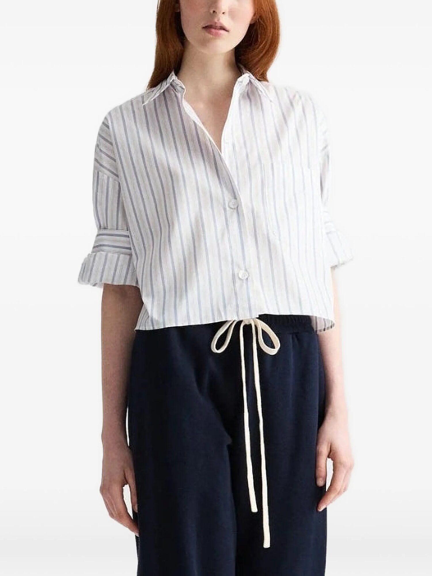 Рубашка Striped-cropped shirt