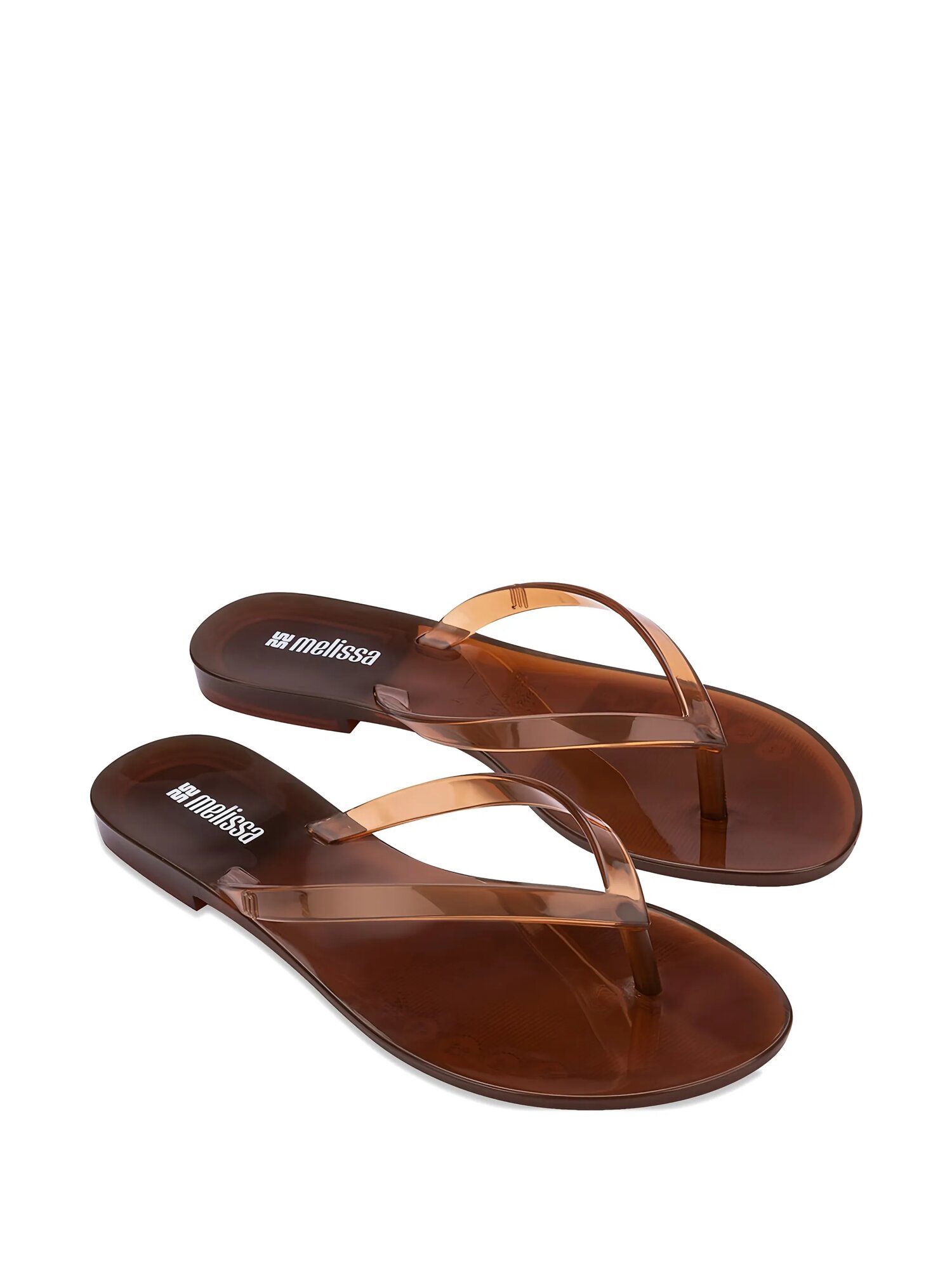 Шлёпанцы melissa Harmonic Jelly flip-flops, размер 35,5, коричневый — фото 1
