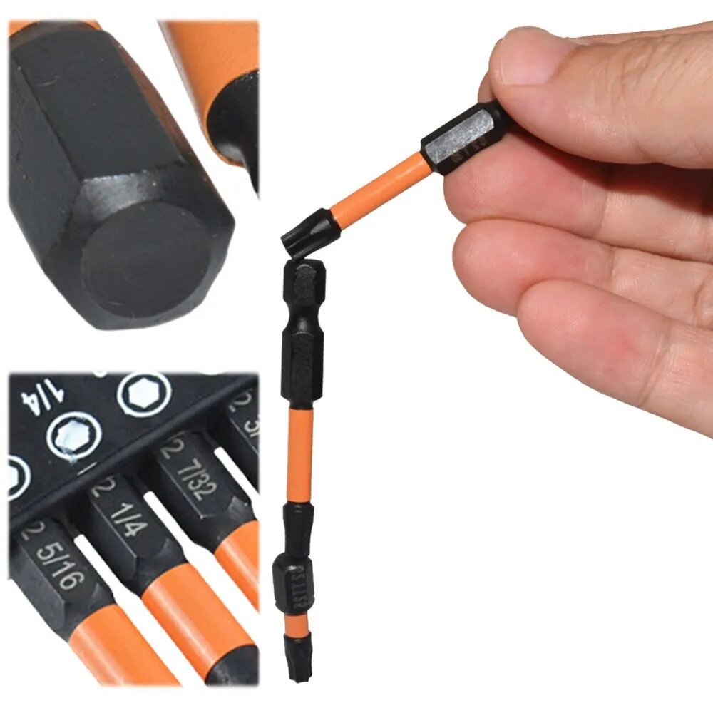 Набор сверл с шестигранным хвостовиком 2", 1/4", S2, сталь, 10/20 шт.