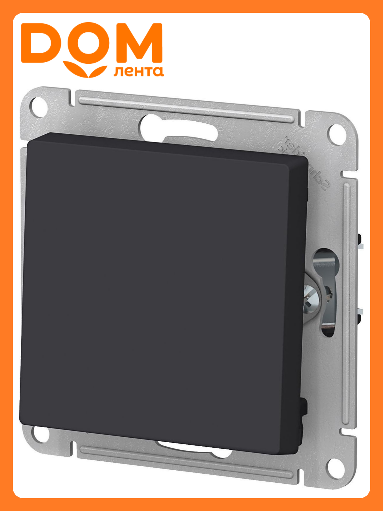Выключатель Schneider Electric "Atlas Design" ATN001011, скрытый монтаж, черный, 1 клавиша