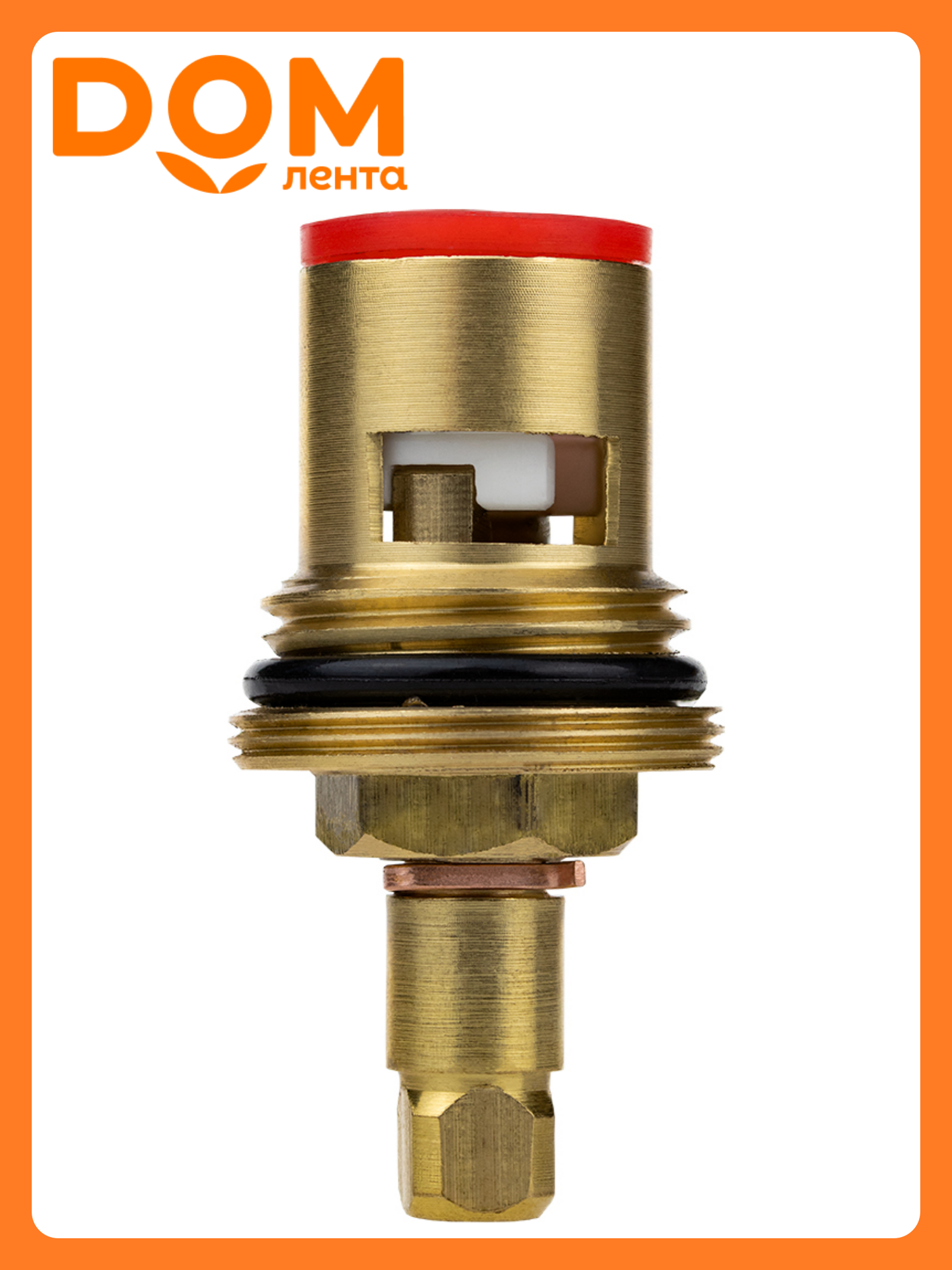 Кран-букса керам. 1/2", квадрат 7 х 7 мм, угол поворота 180°, с доп. резьбой