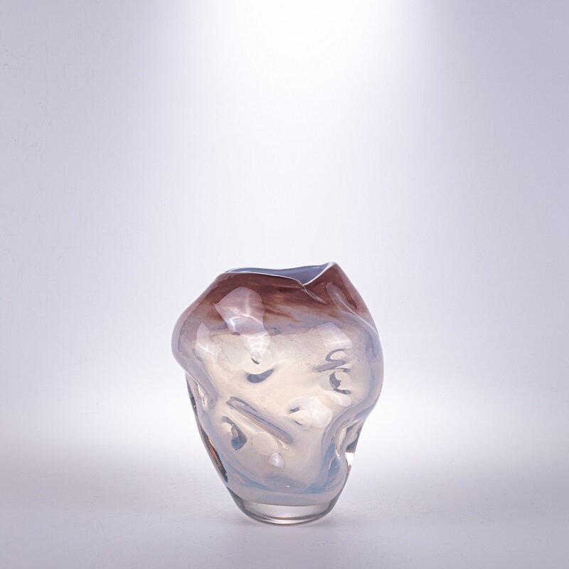 Ваза Fabian Smith "Катаринс", настольная, цветное стекло, 16*23 см