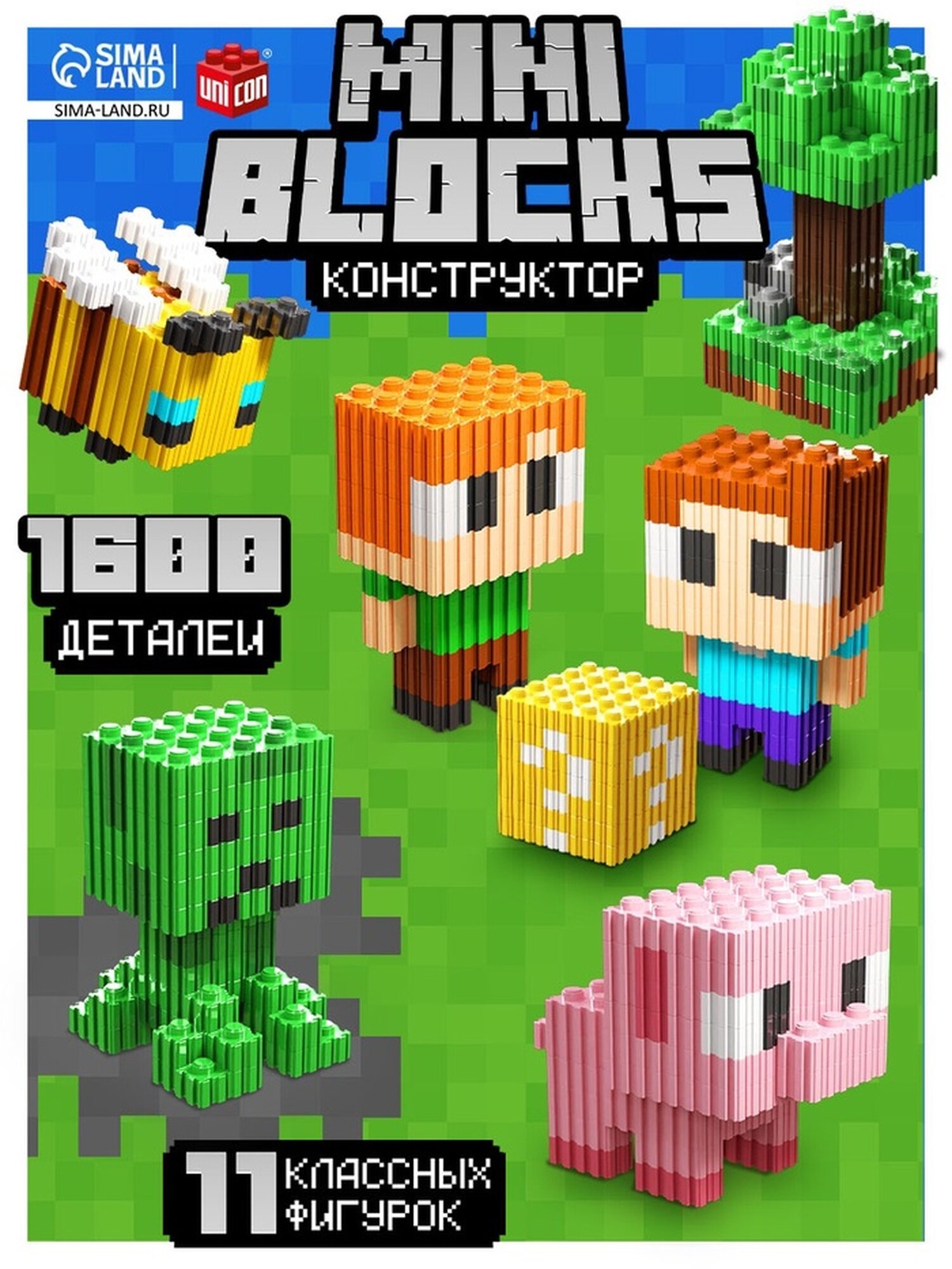 UNICON Конструктор "Mini Blocks", мой мир, от 6 лет, 10869338