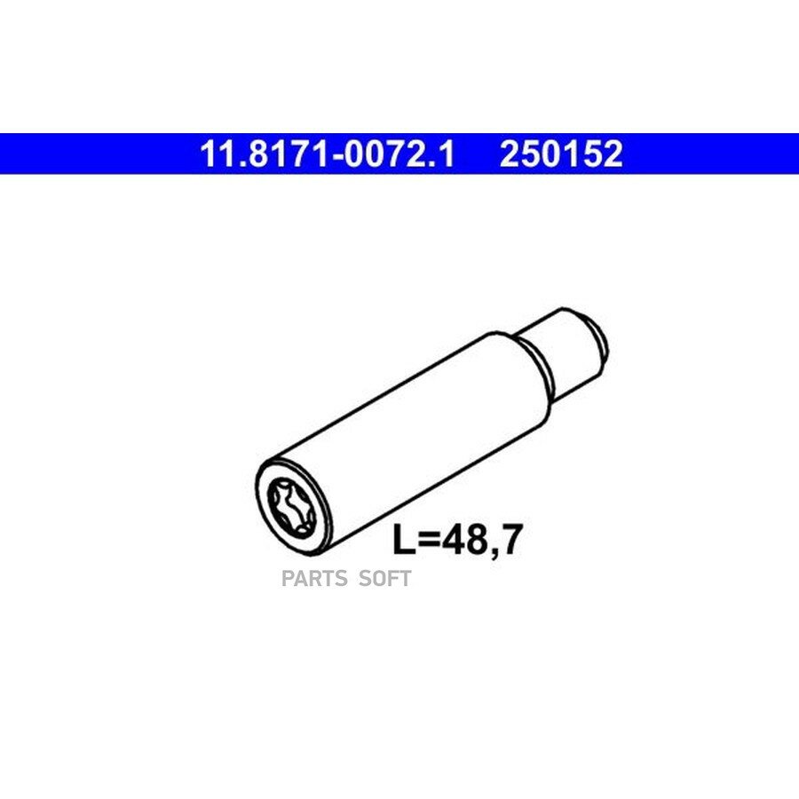 Солдатик задн. колодок W211,219,221 (4)/A0004211018/34111157041/34111153200/34111158200/A0004210818/251615219/6087586/7201660/A0004210818/92835194700/251615219/7201660/6087586/34106790926 от официального дистрибьютора, ATE, артикул 11817100721