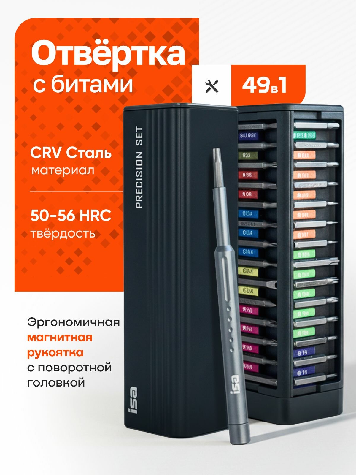 Набор отверток и бит для точных работ