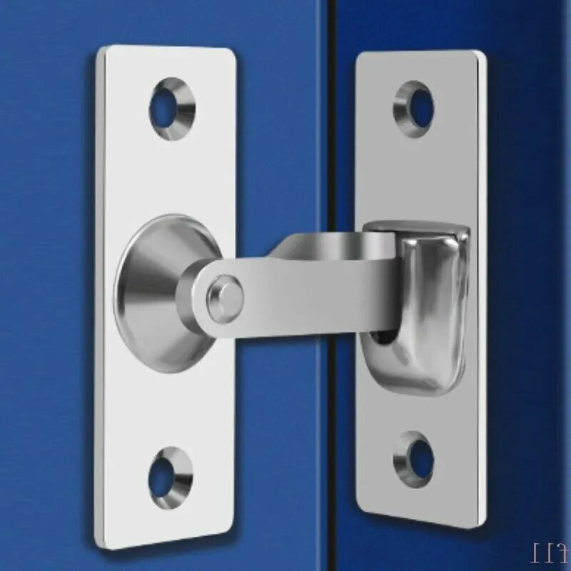 Шпингалет угловой накладной/задвижка дверная угловая/щеколда накладная. Раздвижная дверь защелка 90 градусов. Нержавеющая сталь.