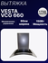 Вытяжка Vesta VCG660BL, LED освещение, антивозвратный клапан