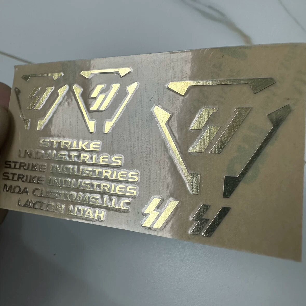 Наклейки SI золотистые для пистолета Glock - 3 штуки, премиум тактический аксессуар, высококачественные