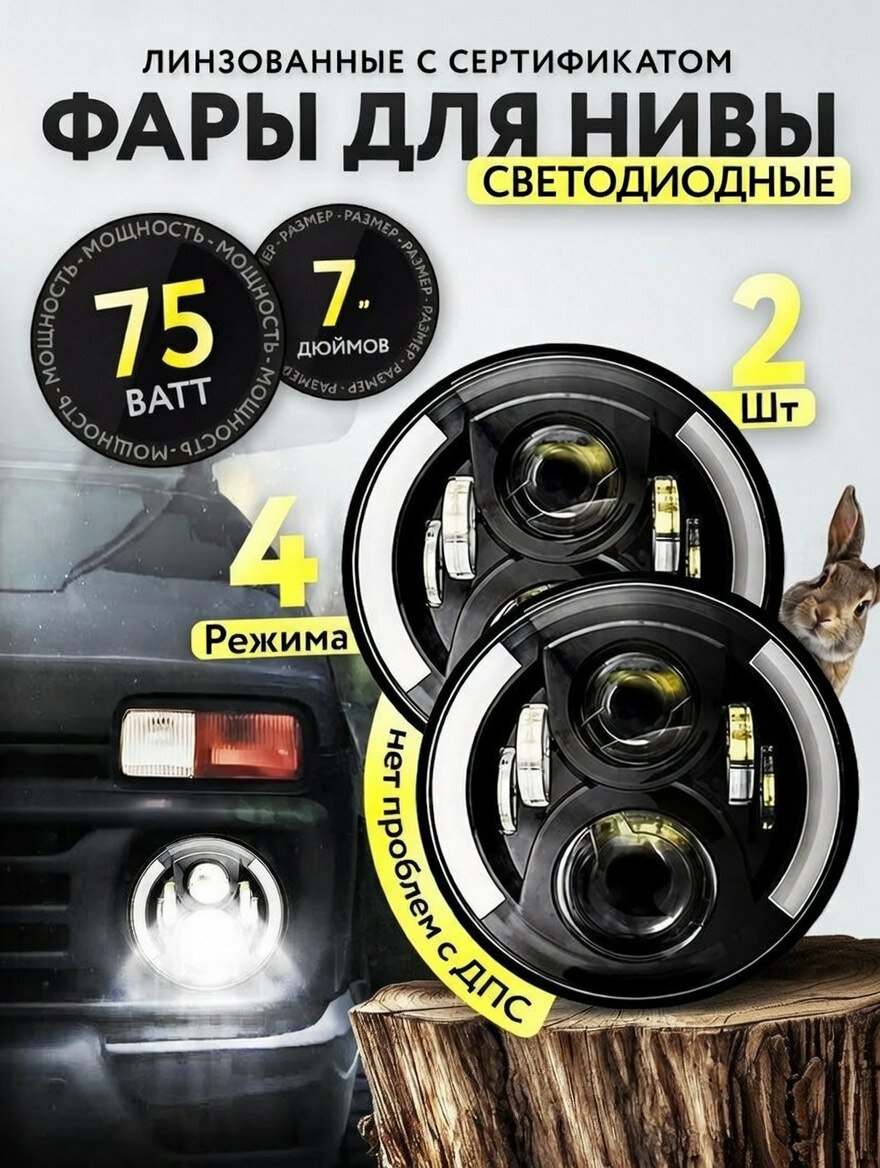Светодиодные фары для нивы 2121 Фара передняя для Нива УАЗ ВАЗ Гелик
