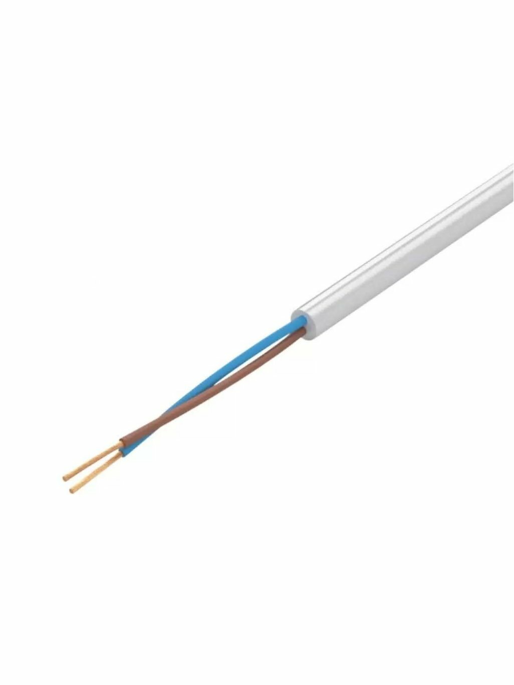 Провод ШВВП 2х0.75 мм² 10 м TDM Electric медный соединительный белый ГОСТ для бытовых электроприборов и удлинителей