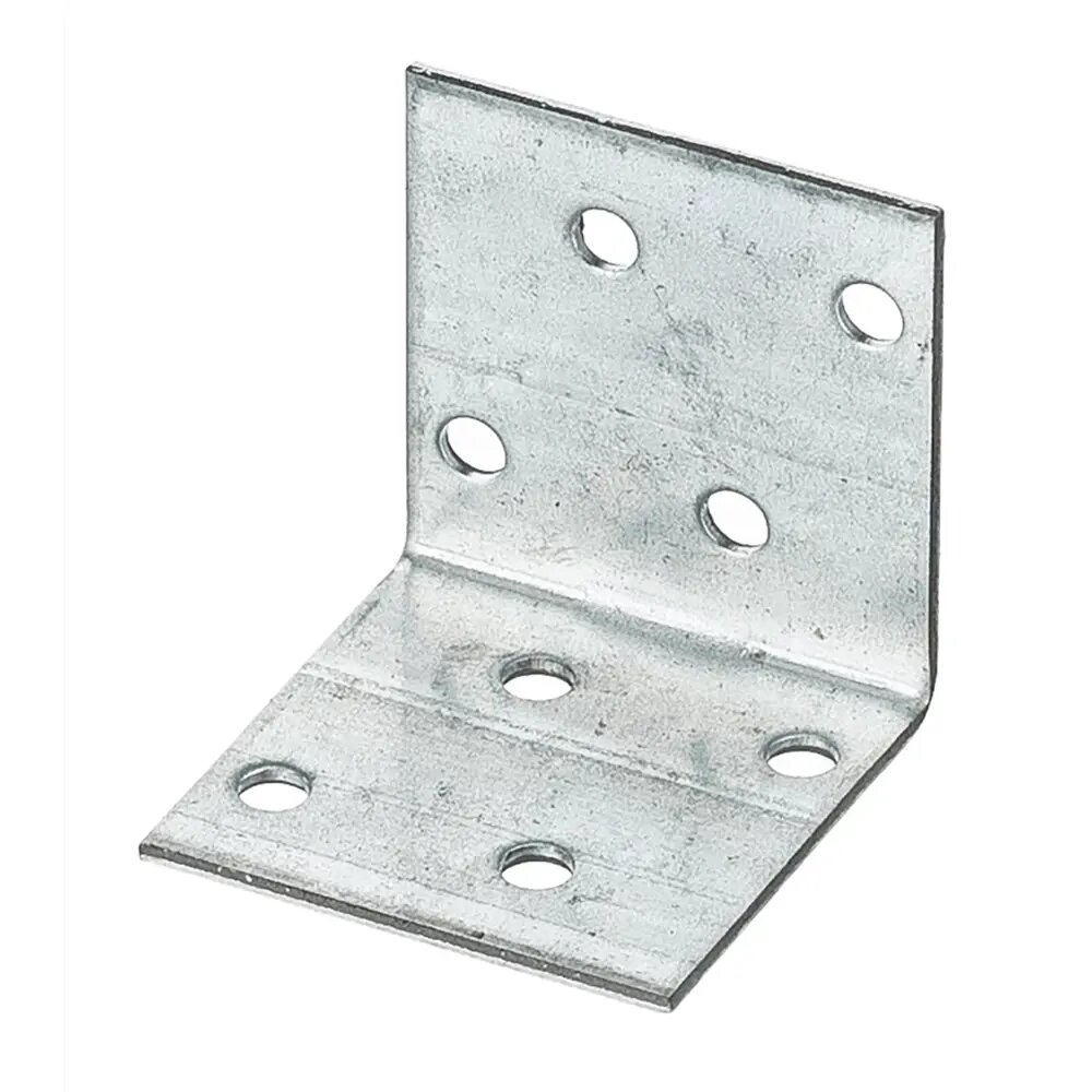 Угол крепежный монтажный сталь оцинкованная 40x40x2.5x40 мм Россия серый покрытием