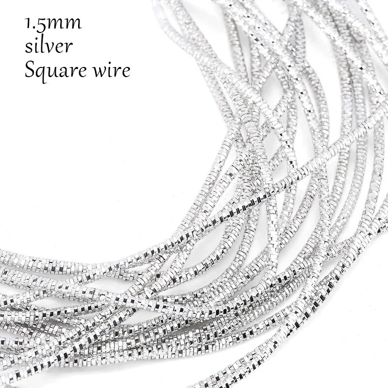Металлическая нить QIAO для вышивания square wire-silver