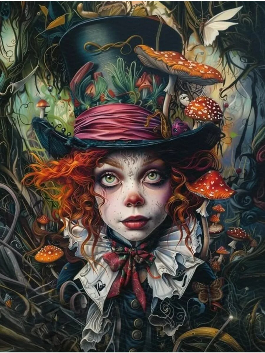 Картина по номерам на холсте Алиса в стране чудес 40*50 см