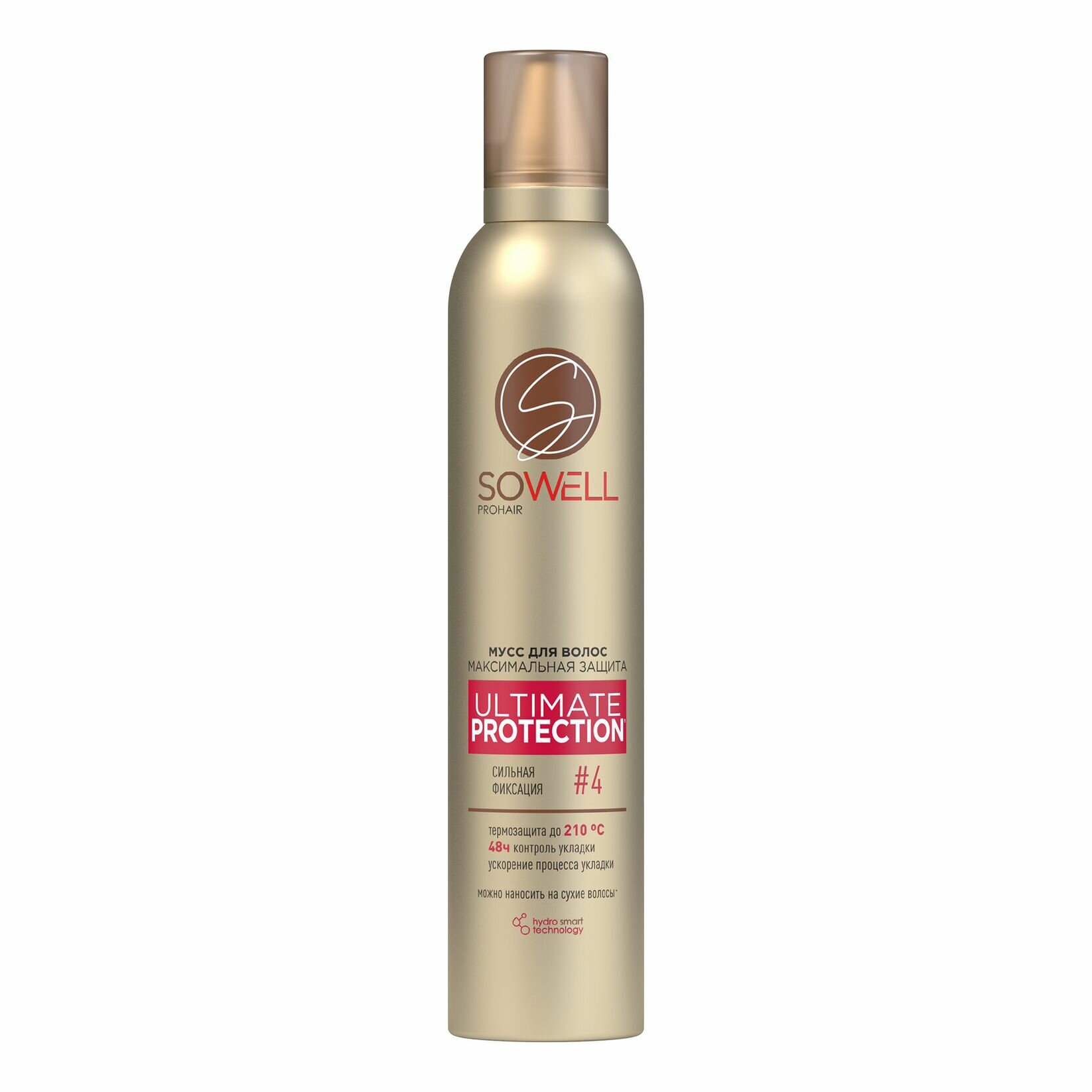 Мусс пенка для укладки волос SoWell Ultimate Protection сильная фиксация 200 мл