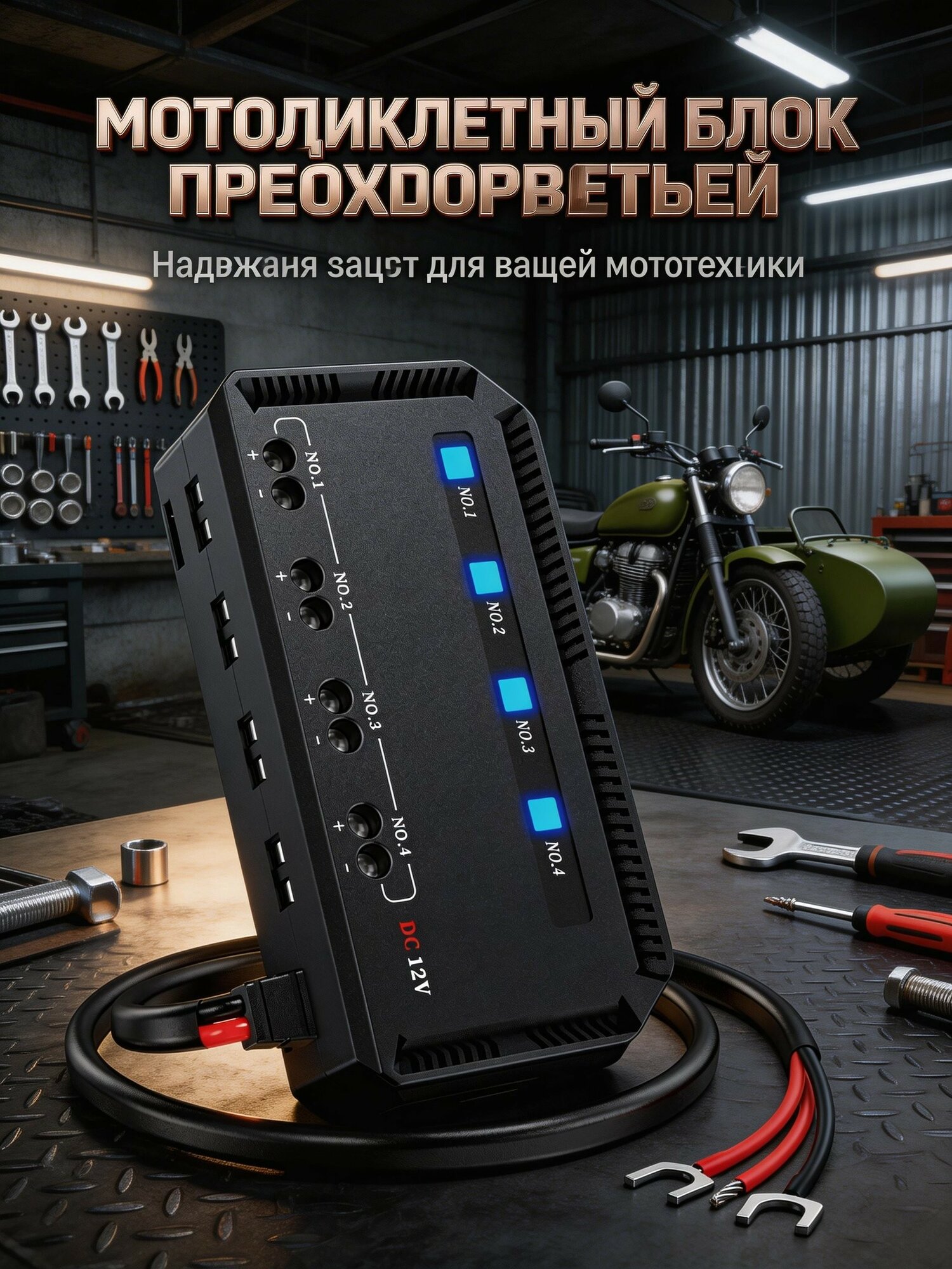 Блок предохранителей с LED-индикацией для мотоциклов, автомобилей и 12В электромобилей, 12В MAX 20A