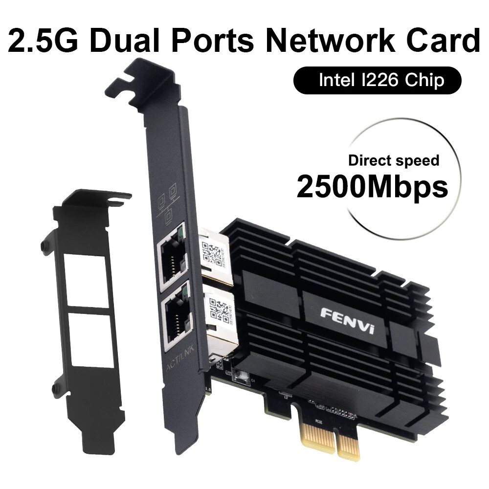 Сетевая карта FENVI 2.5G Dual Ports PCI-E
