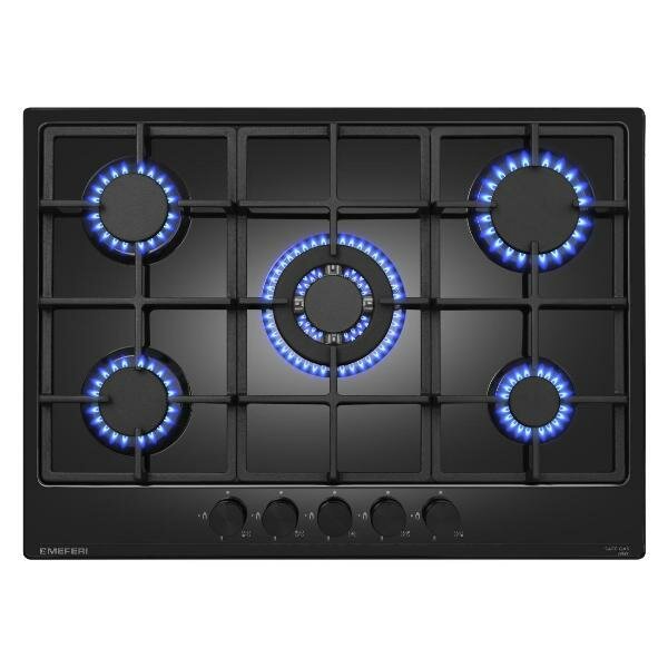 Встраиваемая газовая панель независимая MEFERI MGH705BK POWER