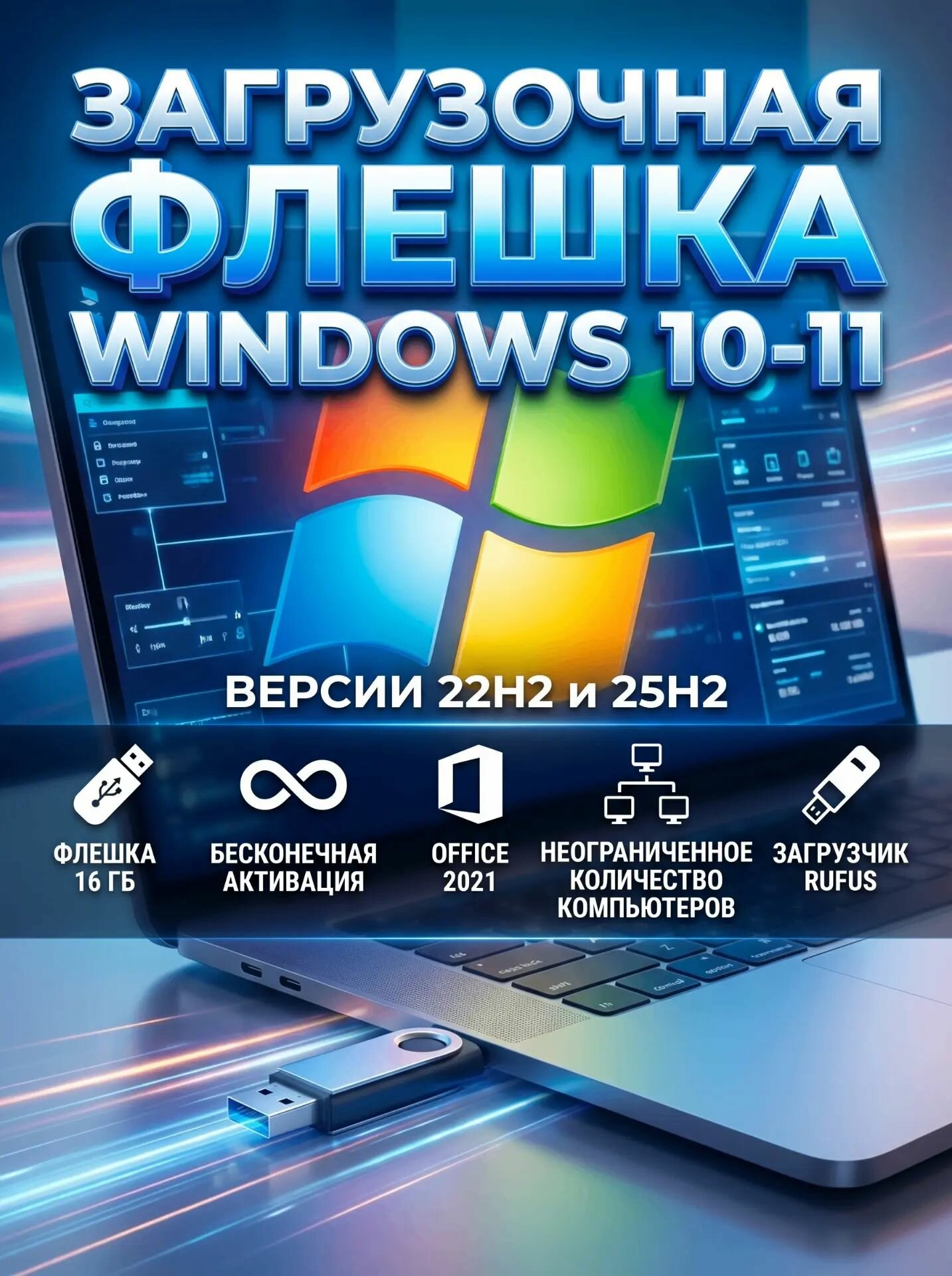 Мультизагрузочная Windows 10 - 11 , активация , office