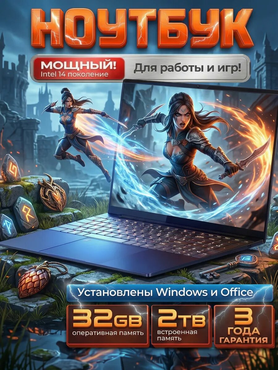 Ноутбук HiGH TECH R793 Intel H-Series RAM 32GB / SSD 2048GB