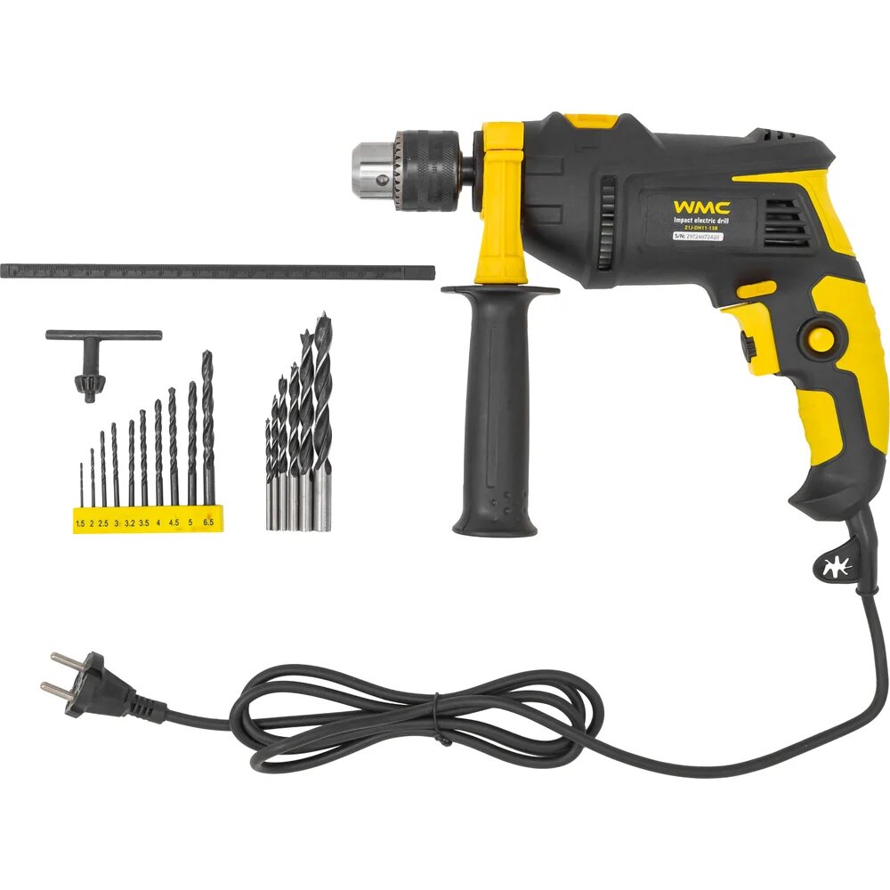 Дрель ударная электрическая WMC TOOLS 3000rpm, 750W, 230V/50Hz WMC-Z1J-DH11-13B(61008)