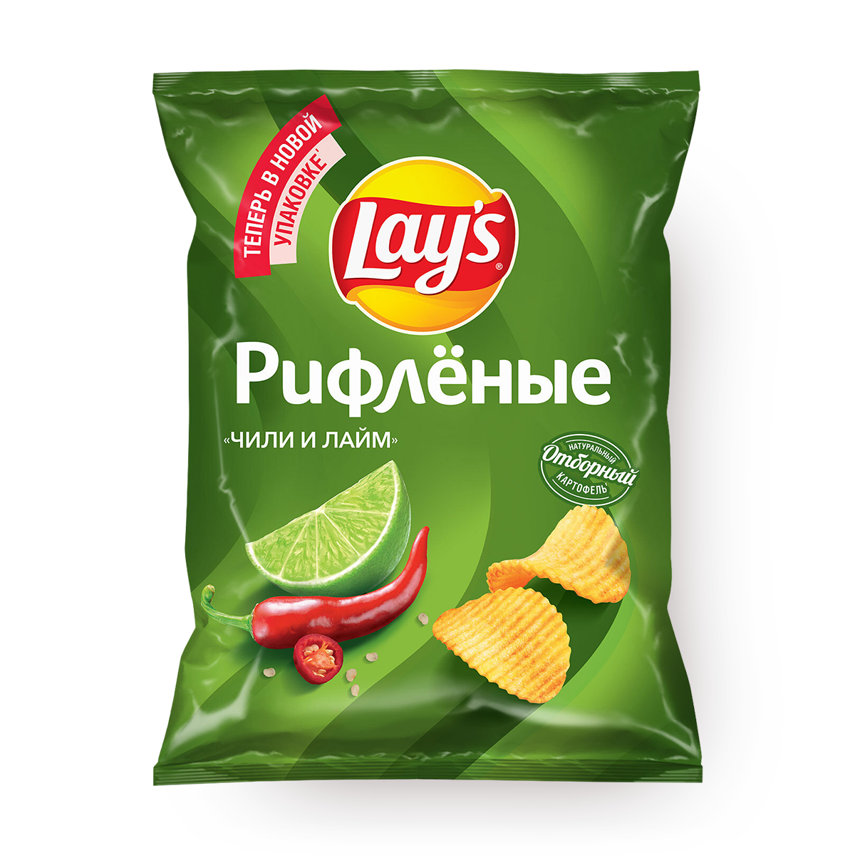 Чипсы Lay's "Чили и лайм", картофельные, 105 граммов, 1 упаковка