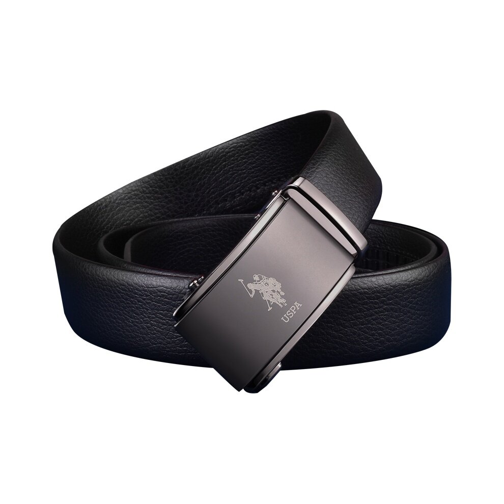 U.S. POLO ASSN. Ремни из коровьей кожи с эффектом перенесенной кожи мужские 3,5 см 125cm