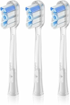 Насадка для электрической зубной щетки Laifen Super-Clean Transparent 2.0, прозрачная, 3 шт