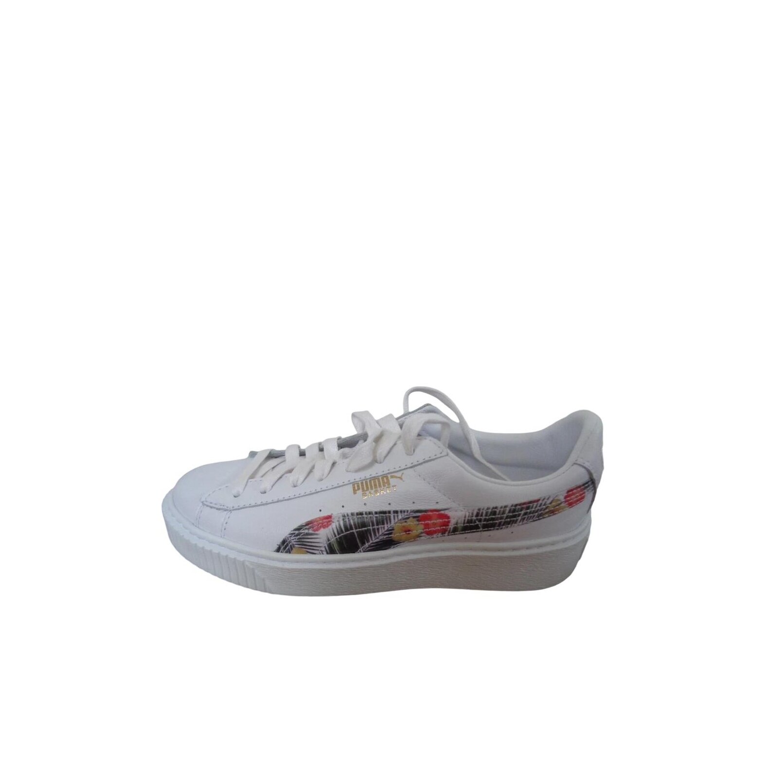 Кеды PUMA BASKET PLATFORM, размер EU 39 стопа (25CM), белый, — фото 1
