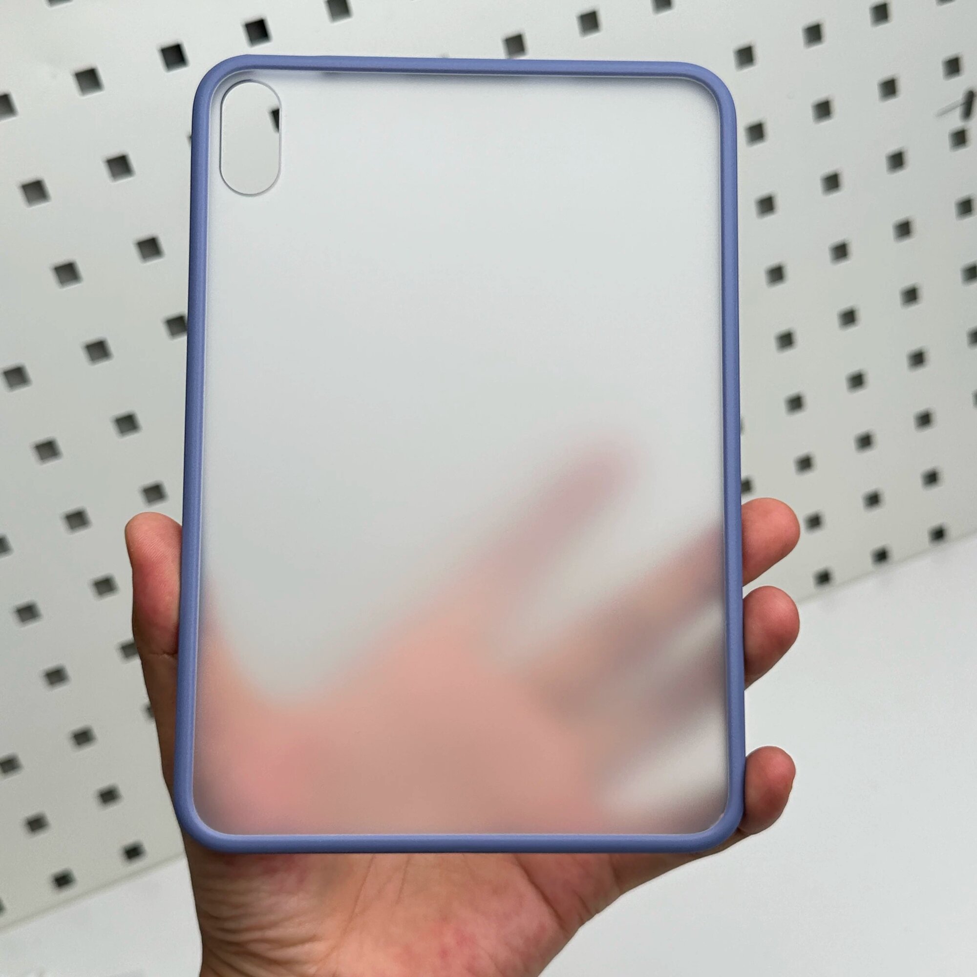 Чехол без магнитного крепления и матовой задней панелью для iPad mini 6/7 в сиреневом цвете, премиум защитная оболочка