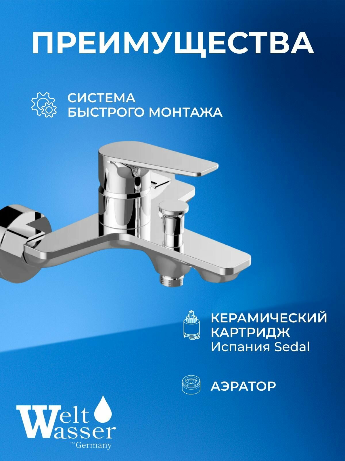 WW MX ODER 403 Смеситель для ванны — фото 1