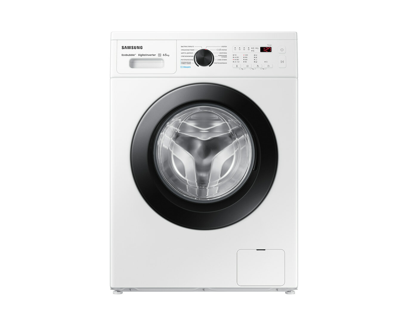 Cтиральная машина Samsung WW65AG4S21CELD, 7 кг с Ecobubble, функцией очистки паром и инверторным мотором