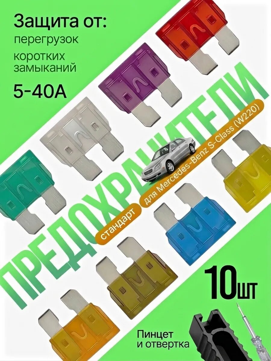 Предохранители Стандарт для Мерседес-Бенц S-Class (W220)
