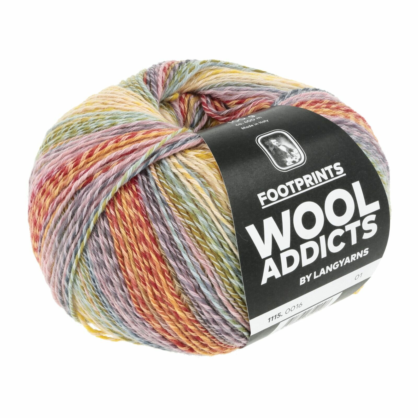 Носочная пряжа Lang Yarns Footprints (1115.0016) 1 моток 100 г/400 м