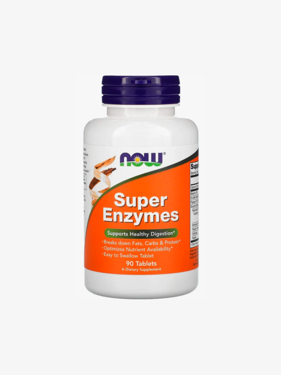 NOW Super Enzymes 90 таблеток , повышает тонус, укрепляет иммунитет
