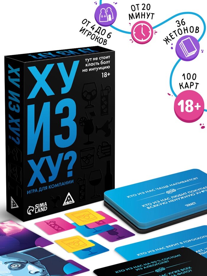 Настольная игра для компании «Ху из ху?», 18+