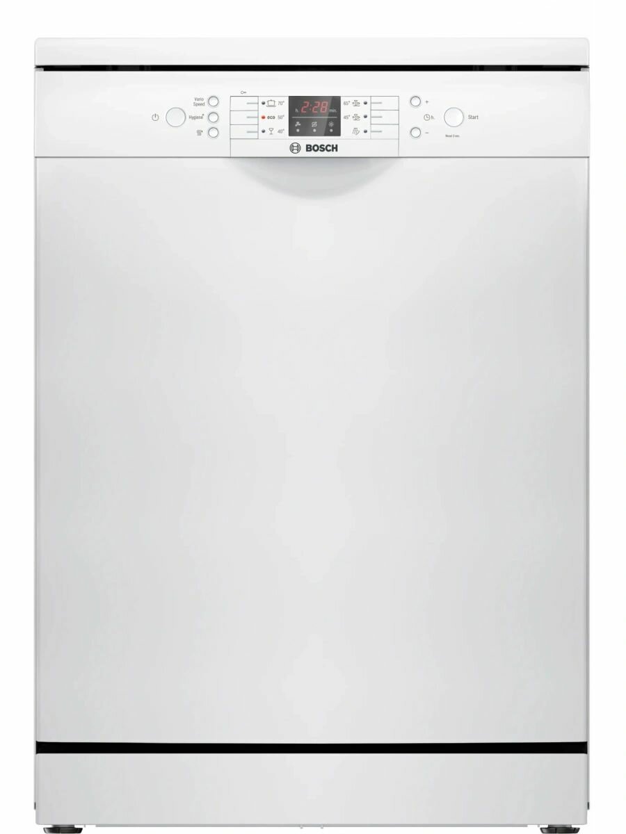 Посудомойка Bosch SMS26AW00Q, белая, 12 комплектов, 6 программ