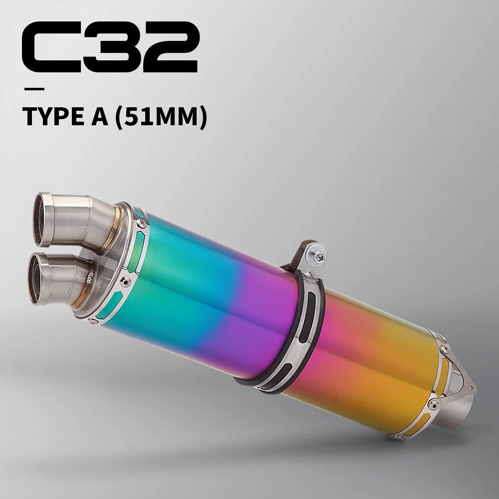 Глушитель мотоцикла C32 Type-A (51 мм), цвет Type-A