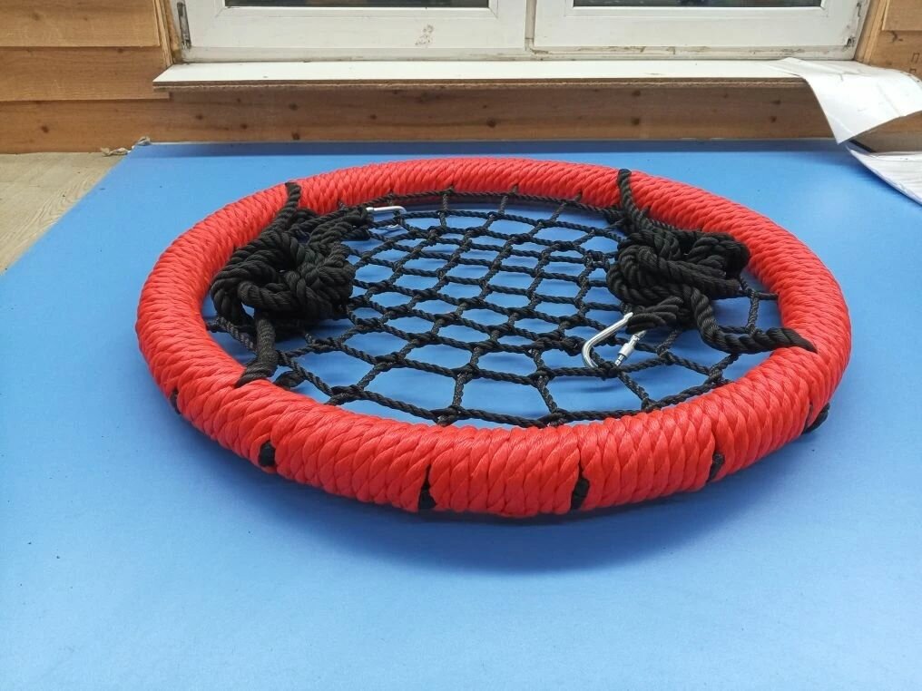 Детские качели Торгспорт, подвесные, полиамид, 80см, 250кг, черный, красный