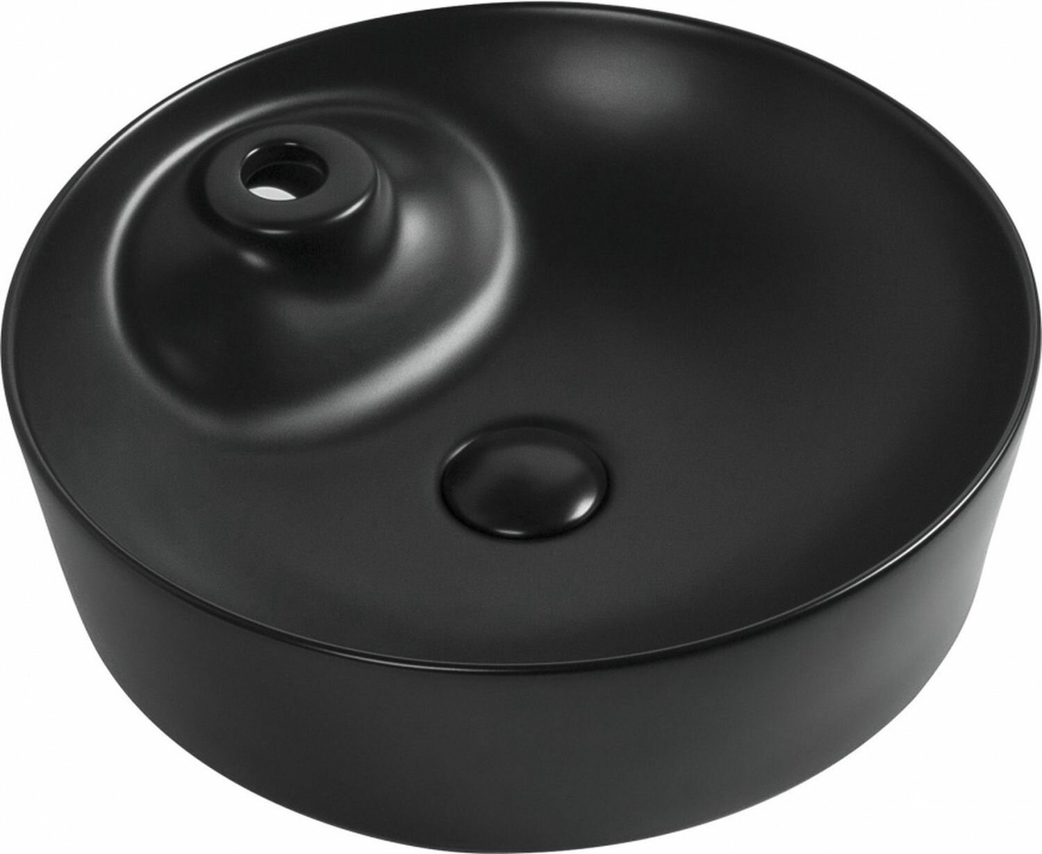 Раковина накладная Aquanet Moon-2-MB 43 черный матовый
