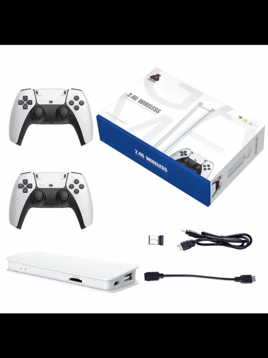 Консоль игровая приставка для телевизора Game Stick M15 игры PS1, Sega, Nintendo, GameBoy, 20000+ игр, 64гб